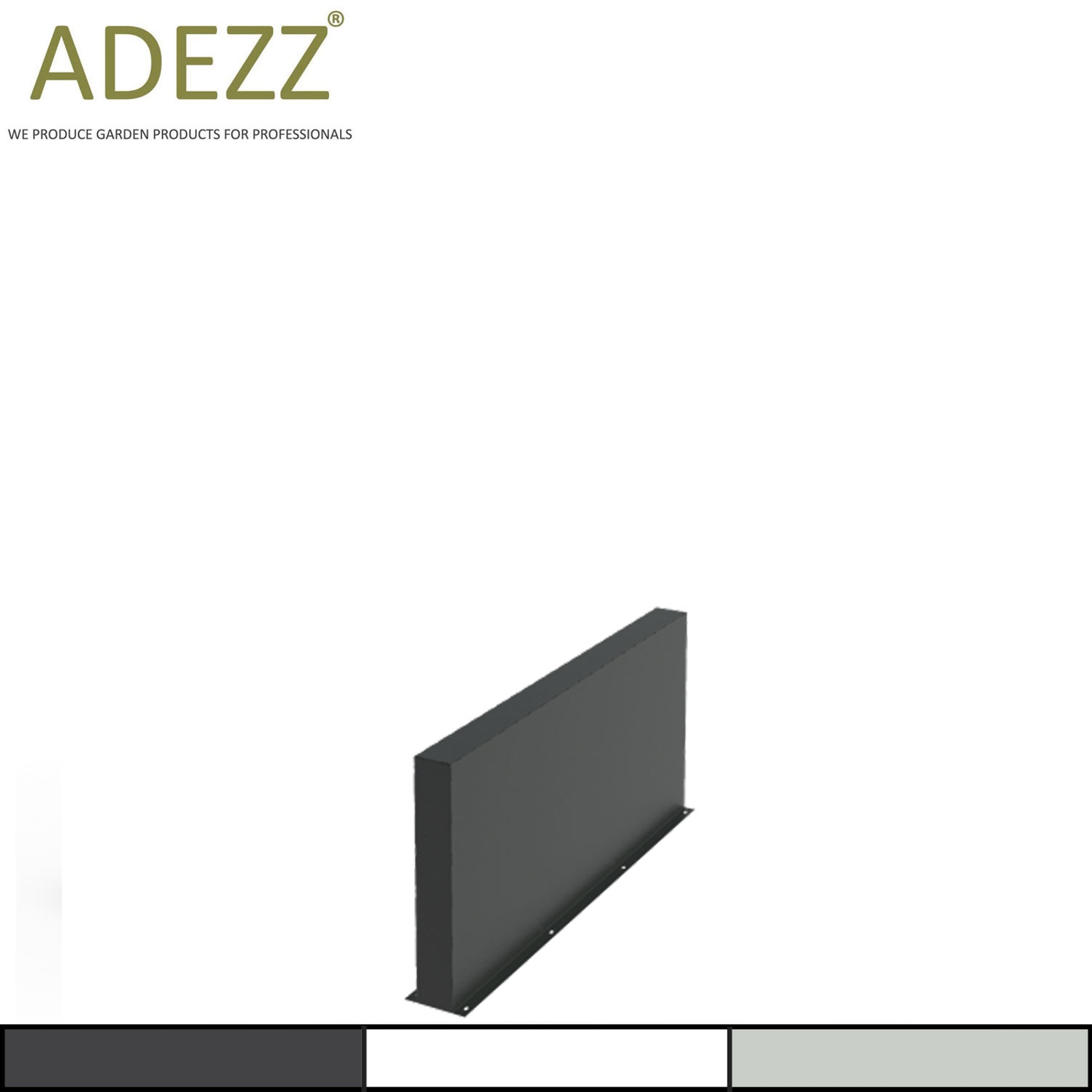 ADEZZ Aluminium Wall L200cm x D15cm x H60cm: RAL 9016 Traffic White ...