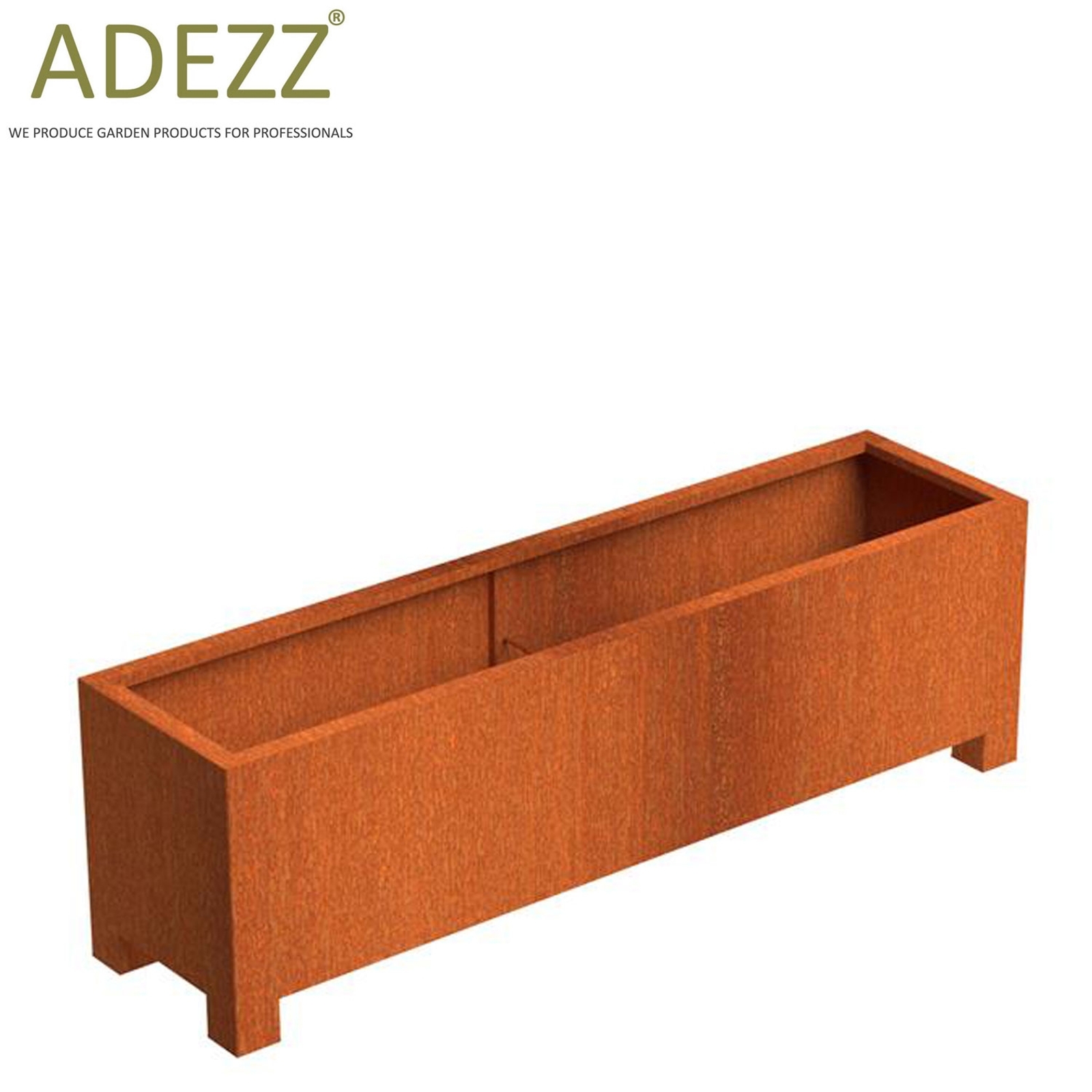 ADEZZ Corten Steel CARREZ Trough with Legs (7 sizes) - CAP - ADEZZ ...
