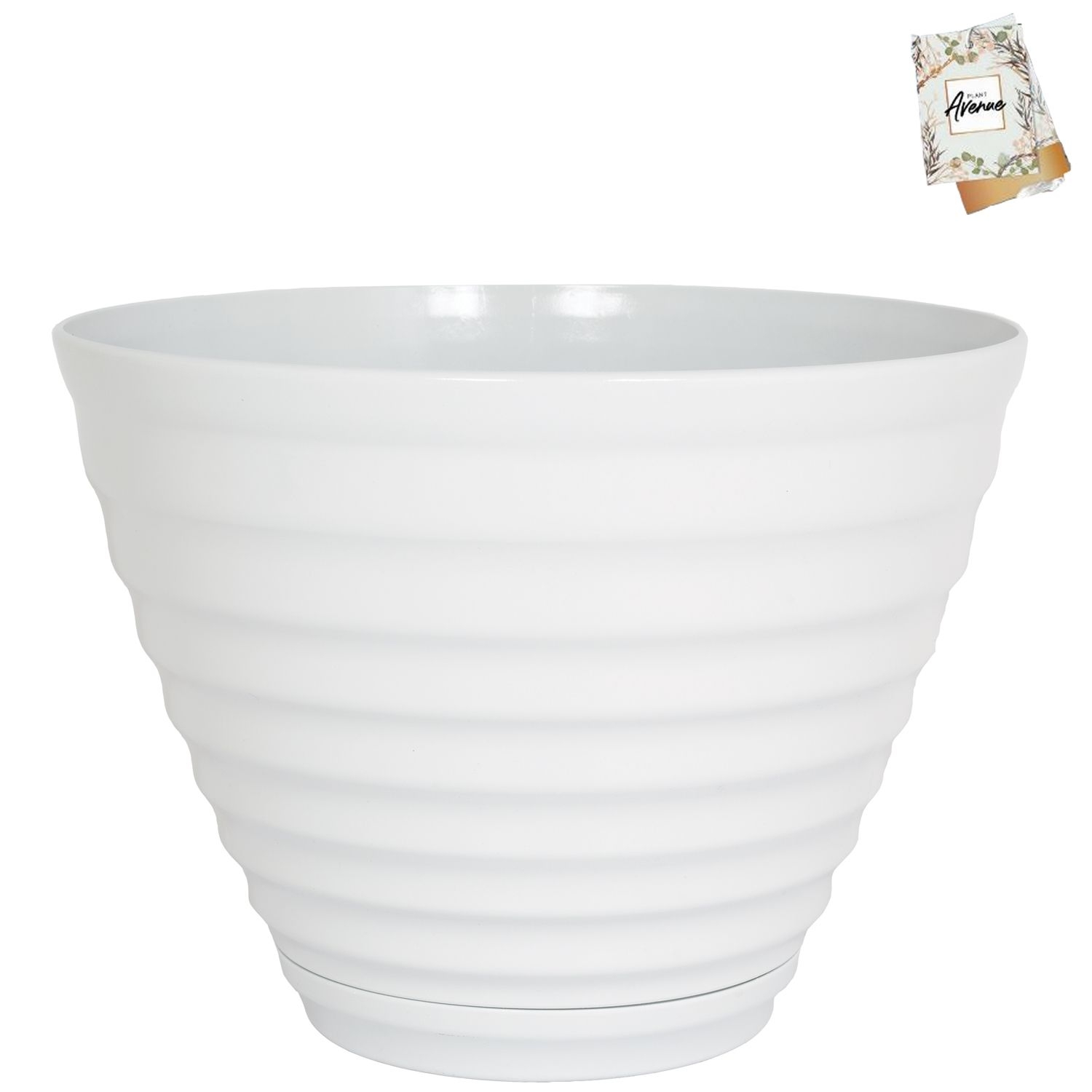 Recycled: Vale White Planter (with built in saucer) - 90650WH - Plant ...