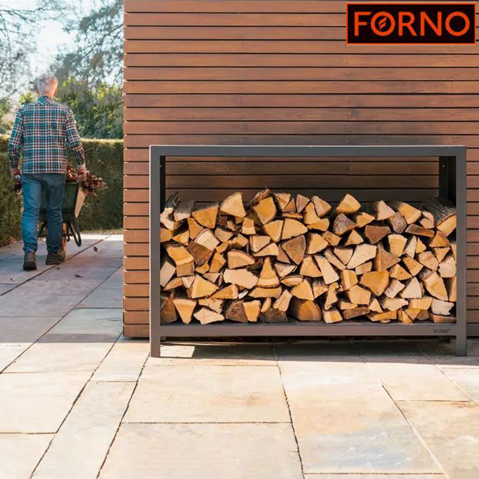 FORNO Coated Steel Tall LOGG Wood Storage Unit (6 sizes) - BHG - Forno ...