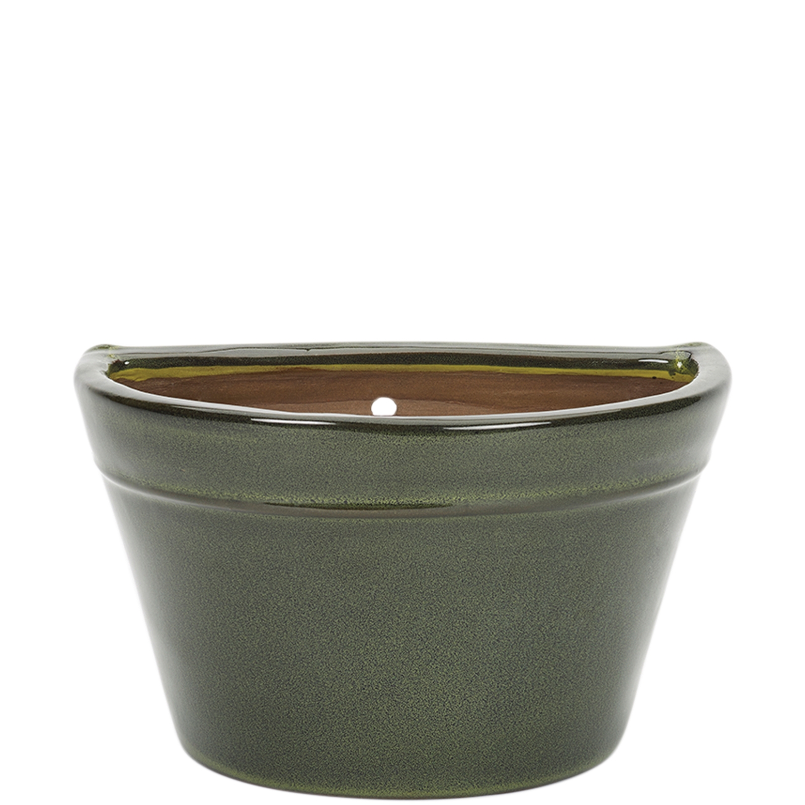 Green Glazed Wall Pot - WP11 - Riverhill Garden Supplies - More Than Pots