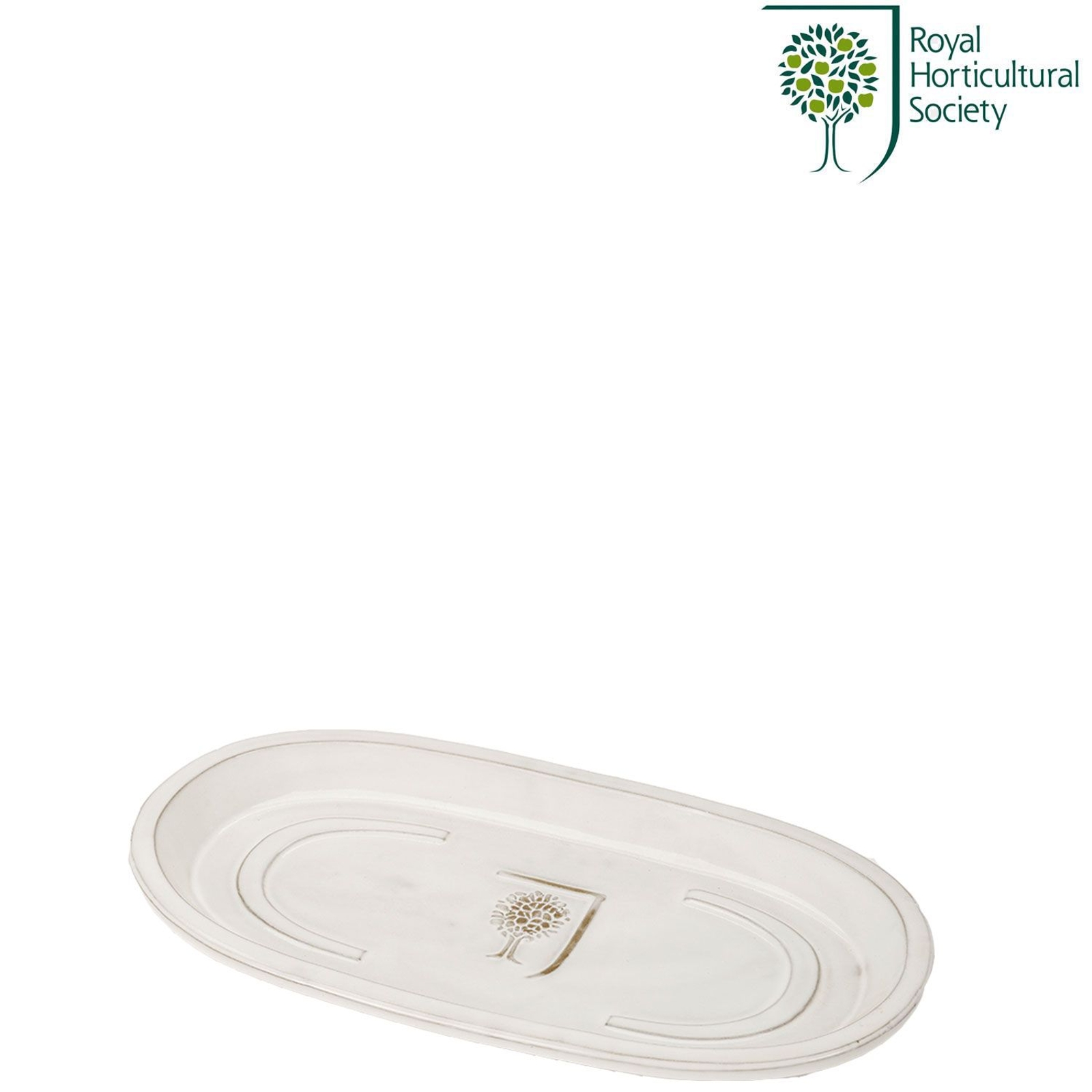 RHS 32cm White Oval Garden Saucer - VR3693 - APTA - More Than Pots