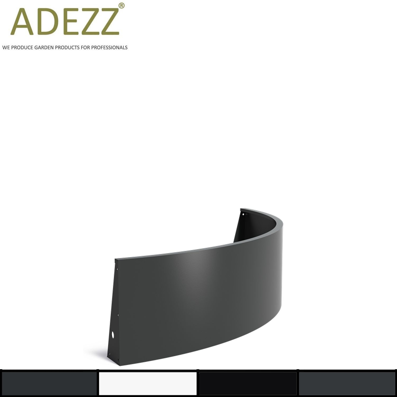 ADEZZ Aluminium Outside Radius Retaining Wall (L50cm/100cm/150cm/200cm ...