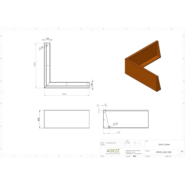 Corten Wall Details Joinery Pattern Construction Drawings,, 44% OFF