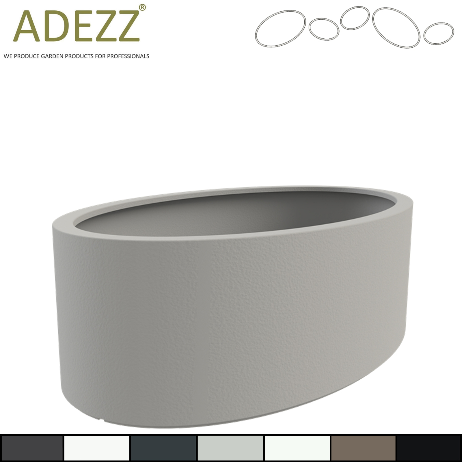 More Than Pots | ADEZZ Fibreglass Oval ELLIPSE Planter