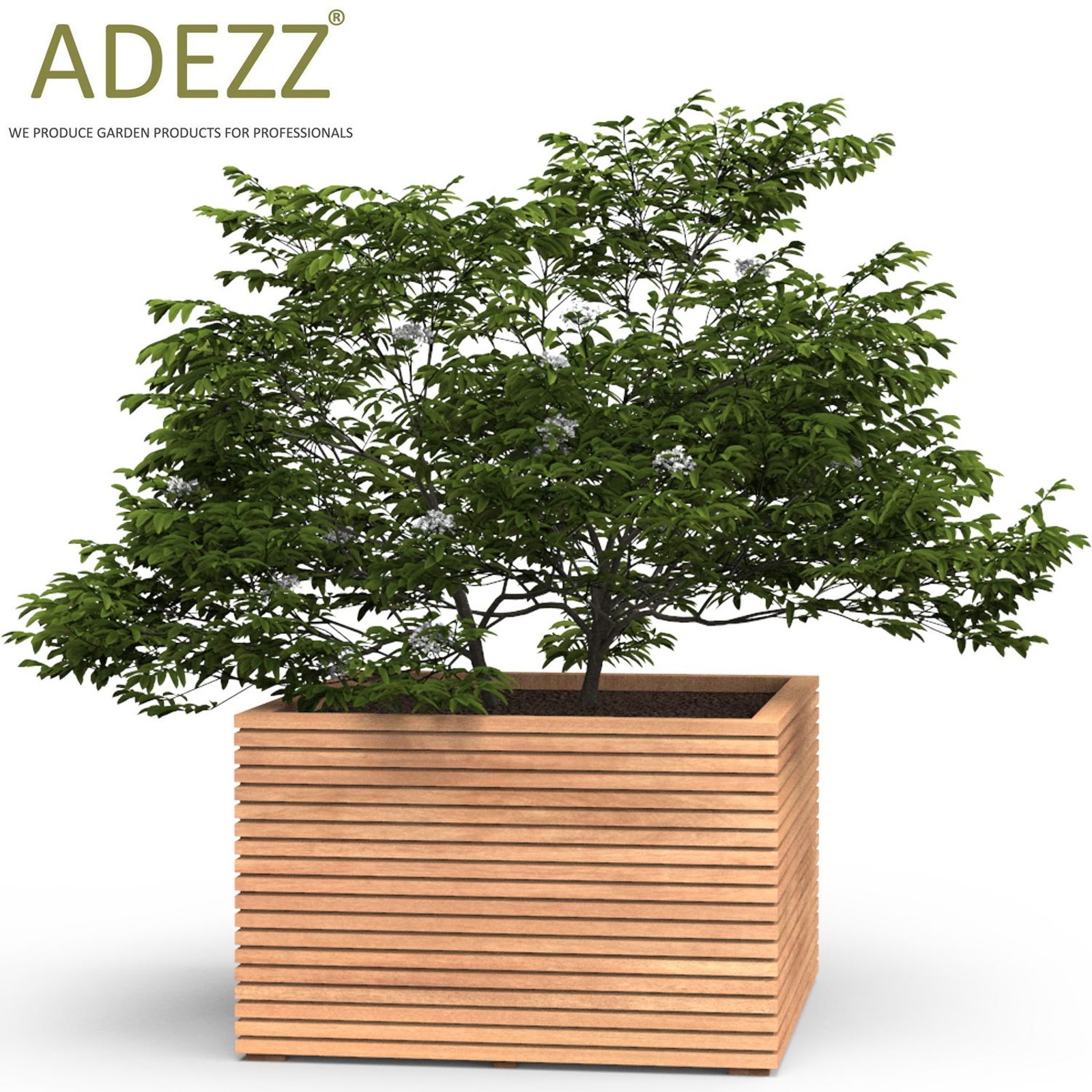More Than Pots | ADEZZ Hardwood MALAGA Rhombus Square Wooden Planter