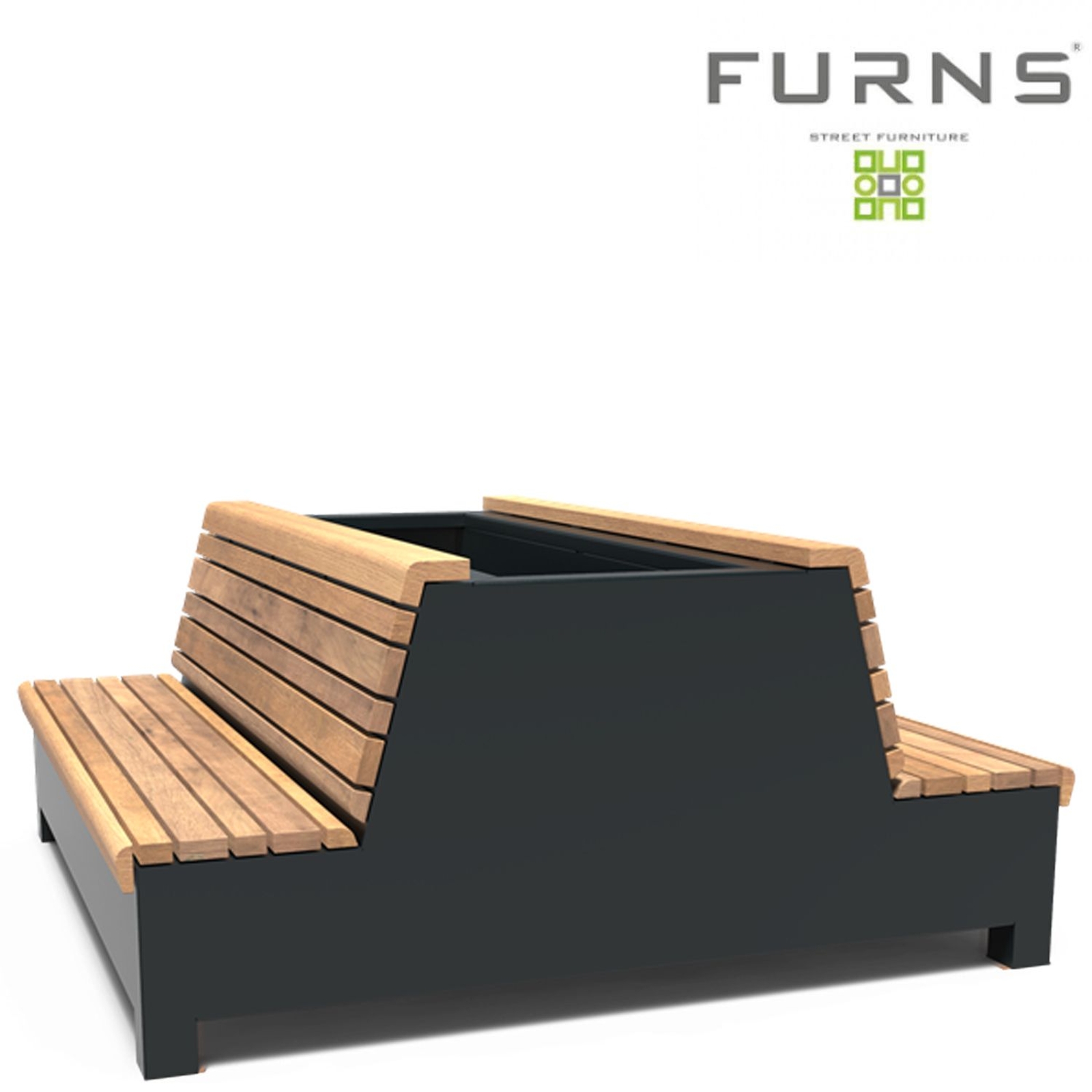 FURNS Aluminium High Double-Sided Seat Greenpoint L200cm x D200cm x ...