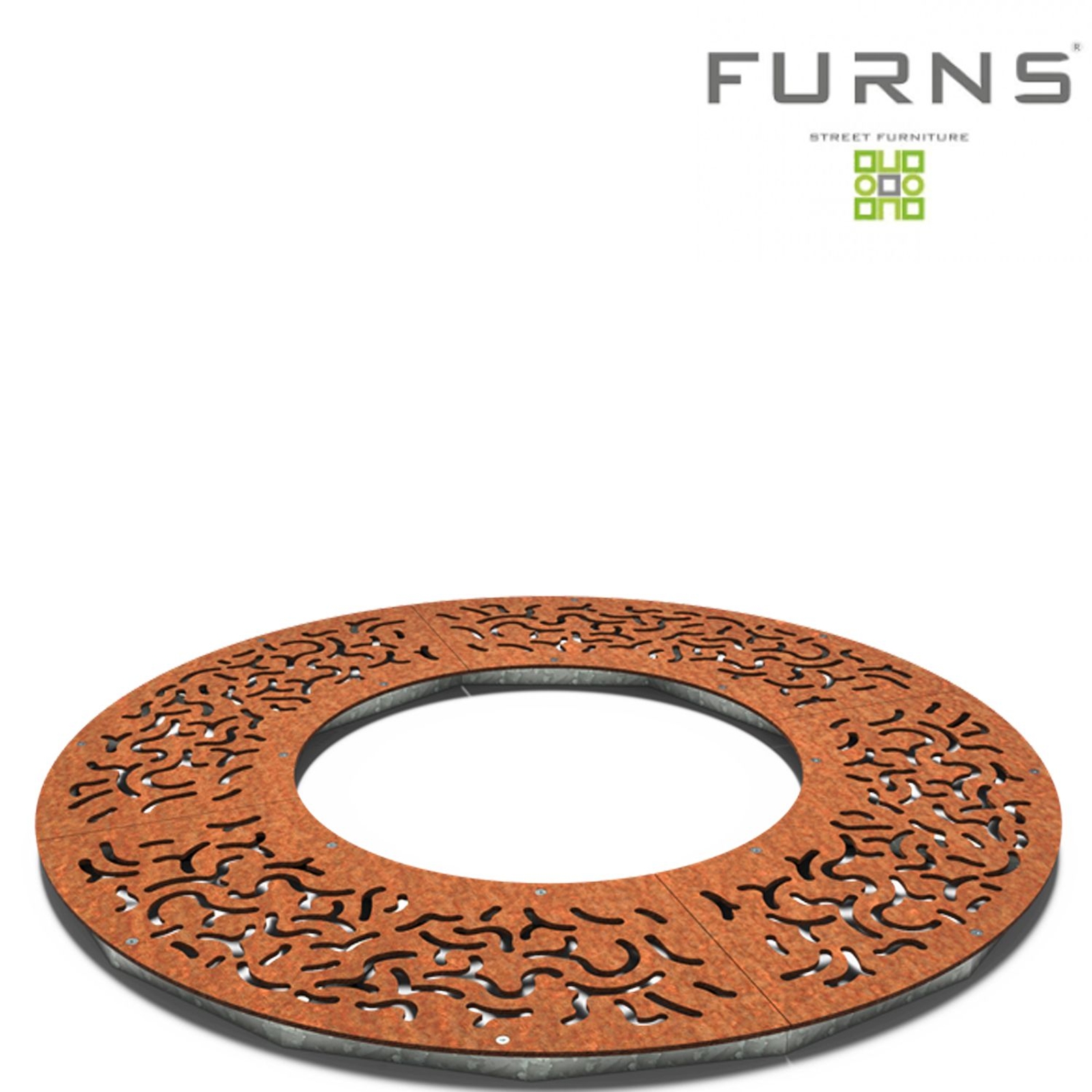 FURNS Corten Steel Round Freeform Tree Grate (5 sizes): D120cm x H1cm ...