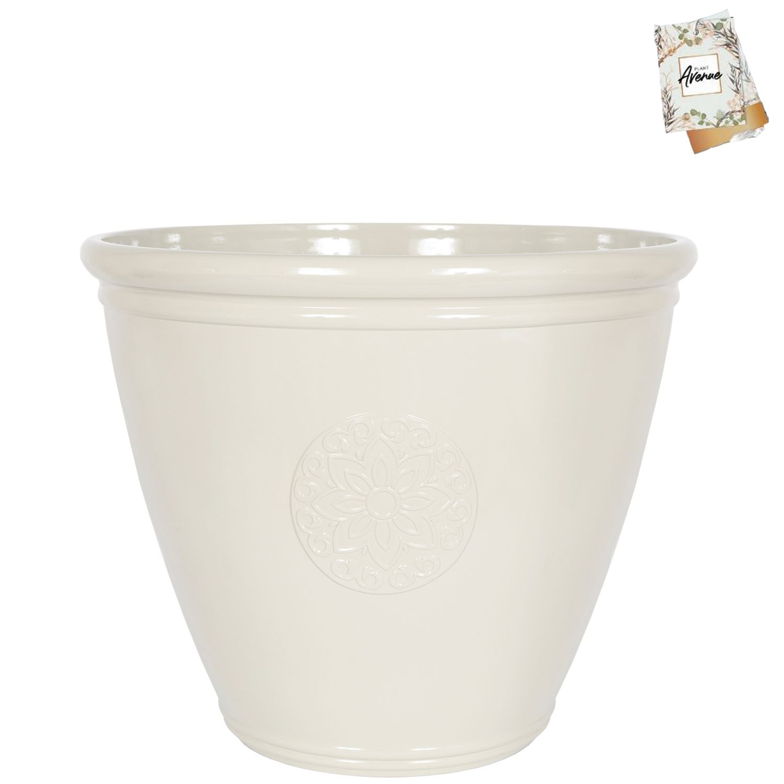 Recycled: Eden Emblem White Pot (2 sizes) - 990525 - Plant Avenue ...